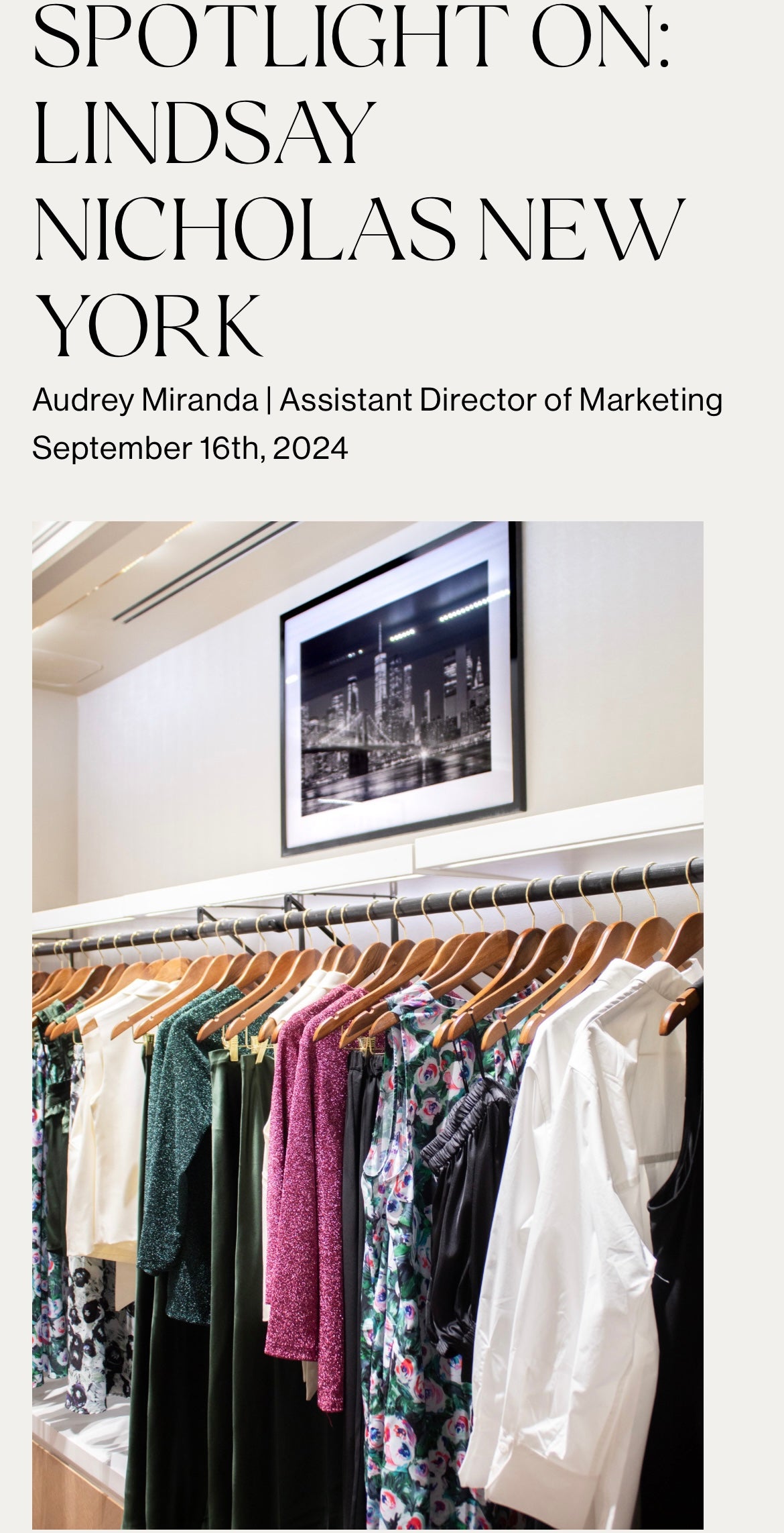 Spotlight On: Lindsay Nicholas New York