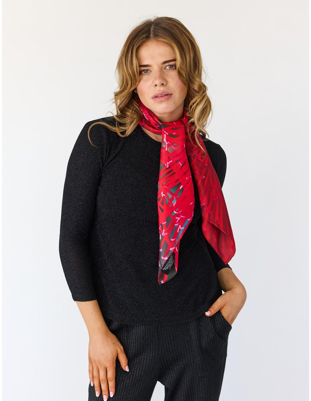 Melbourne Scarlet Burst Silk Scarf | Shop Luxury Silk Scarves for Women ...