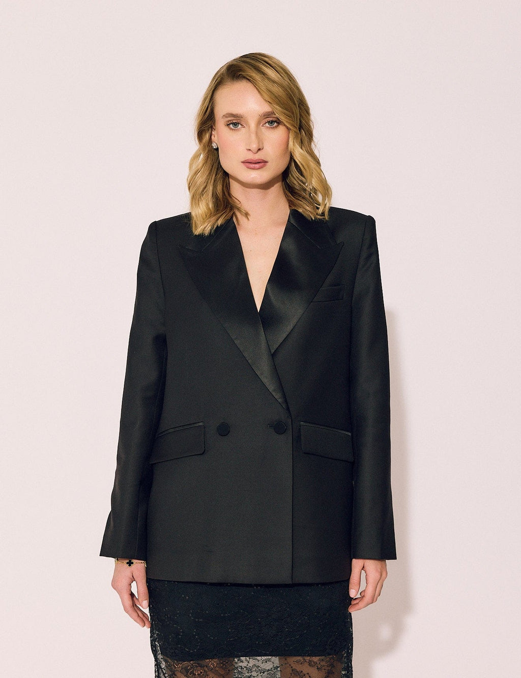 Tuxedo Jacket in Black – Lindsay Nicholas New York